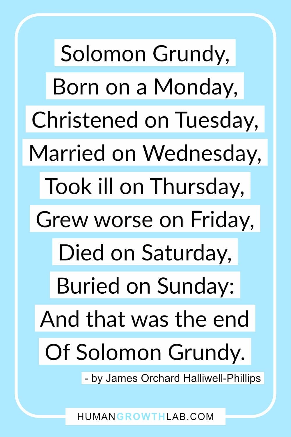 The Solomon Grundy poem and how its meaning can change your life ...